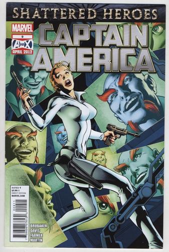 2012 Marvel Comics #9 Captain America Volume 6 Direct Edition Combined ...