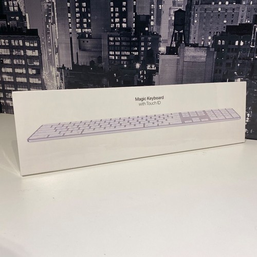 🟢 Apple Magic Keyboard Touch ID and Numeric Keypad White British UK M1 ...