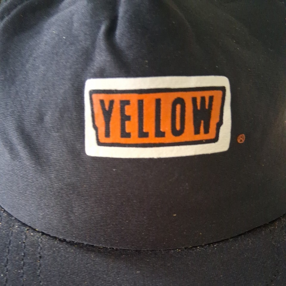 VTG Yellow Freight Black Mesh Back Trucker Hat Snapback Cap Made in USA ...