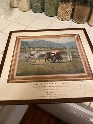 James N Slick Signed Print Horse racing | eBay
