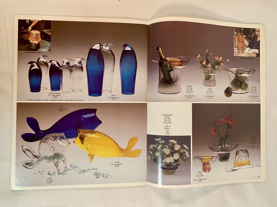 Original BLENKO 1986 GLASS CATALOG w/ WHOLESALE PRICE LIST ~ NOS COPY ...