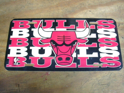 CHICAGO BULLS NBA Advertising License Plate Classic Team Colors - Hard ...