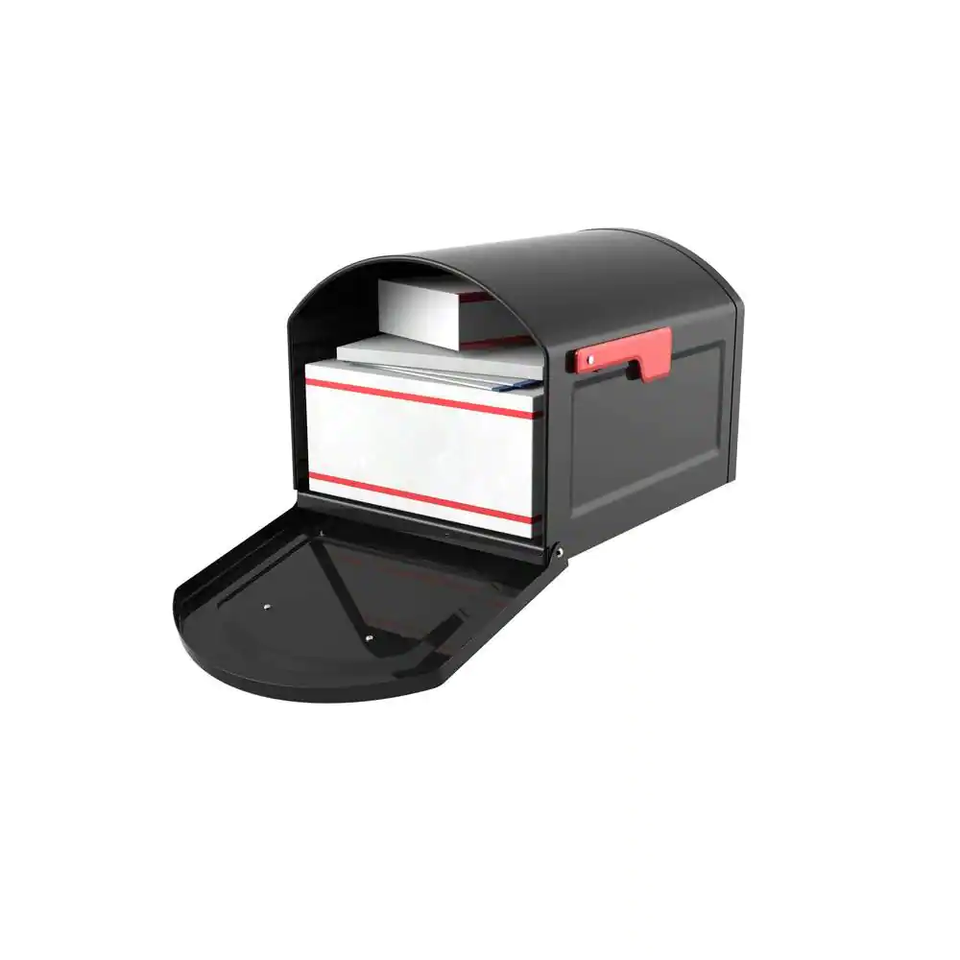 Architectural Mailbox Post Mount Outgoing Mail Indicator Steel Extra ...