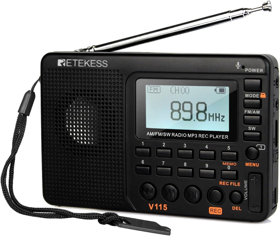 Retekess V115 Shortwave Radio, Digital Radio AM FM, Shortwave Receiver ...