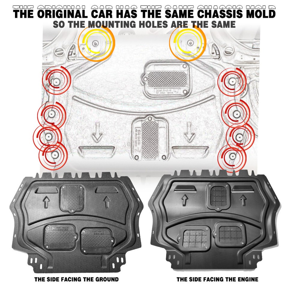 2012-2019 Volkswagen Beetle Engine Splash Shield Front Auto Under ...