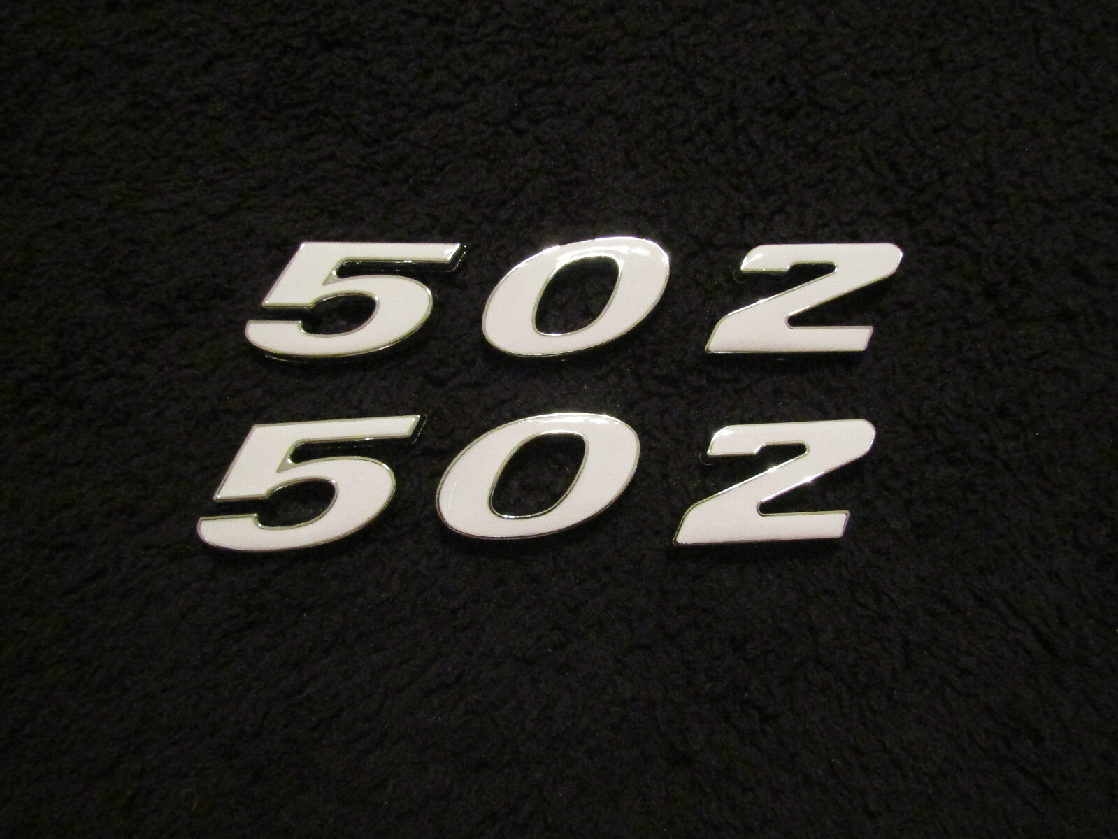 CHEVROLET 502 STROKER ENGINE ID FENDER HOOD SCOOP QUARTER TRUNK EMBLEMS ...