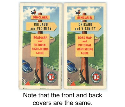 Vintage 1948 Chicago, Illinois Road Map – Sinclair Refining Co. | eBay