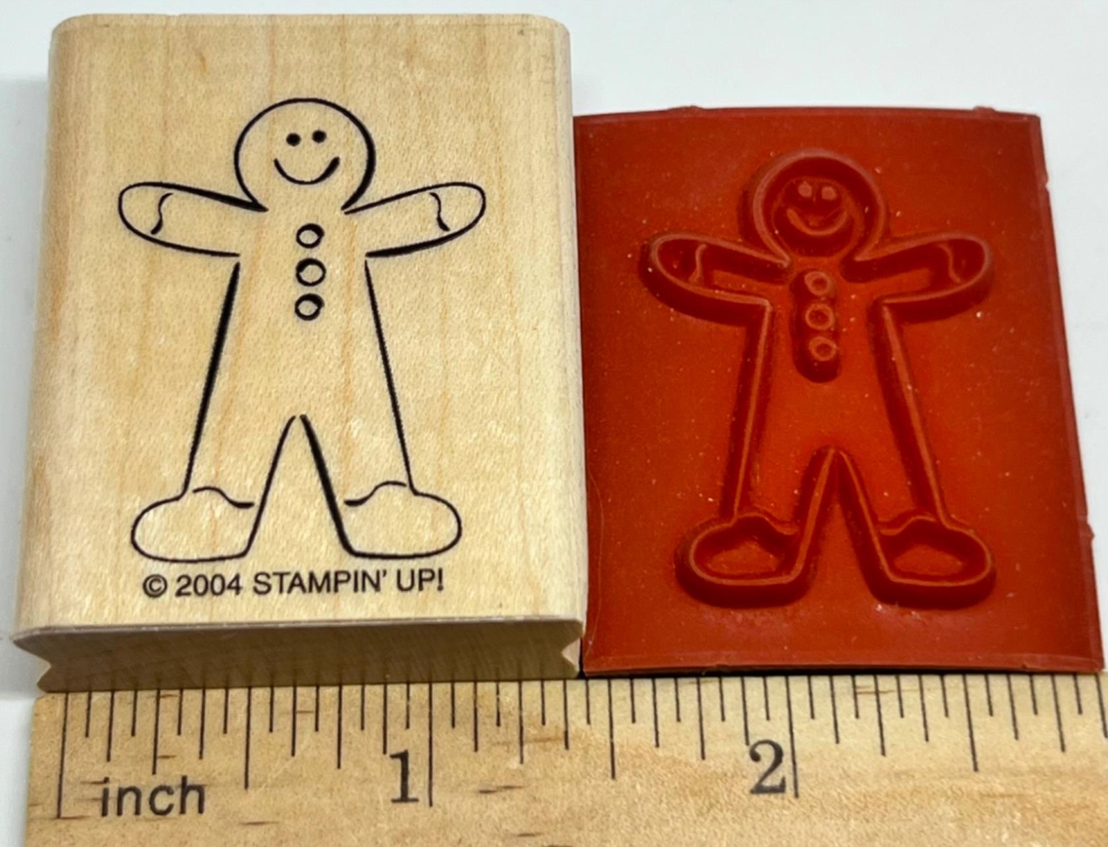 GINGERBREAD MAN COOKIE FROSTING Christmas Holiday Stampin' Up! wood ...