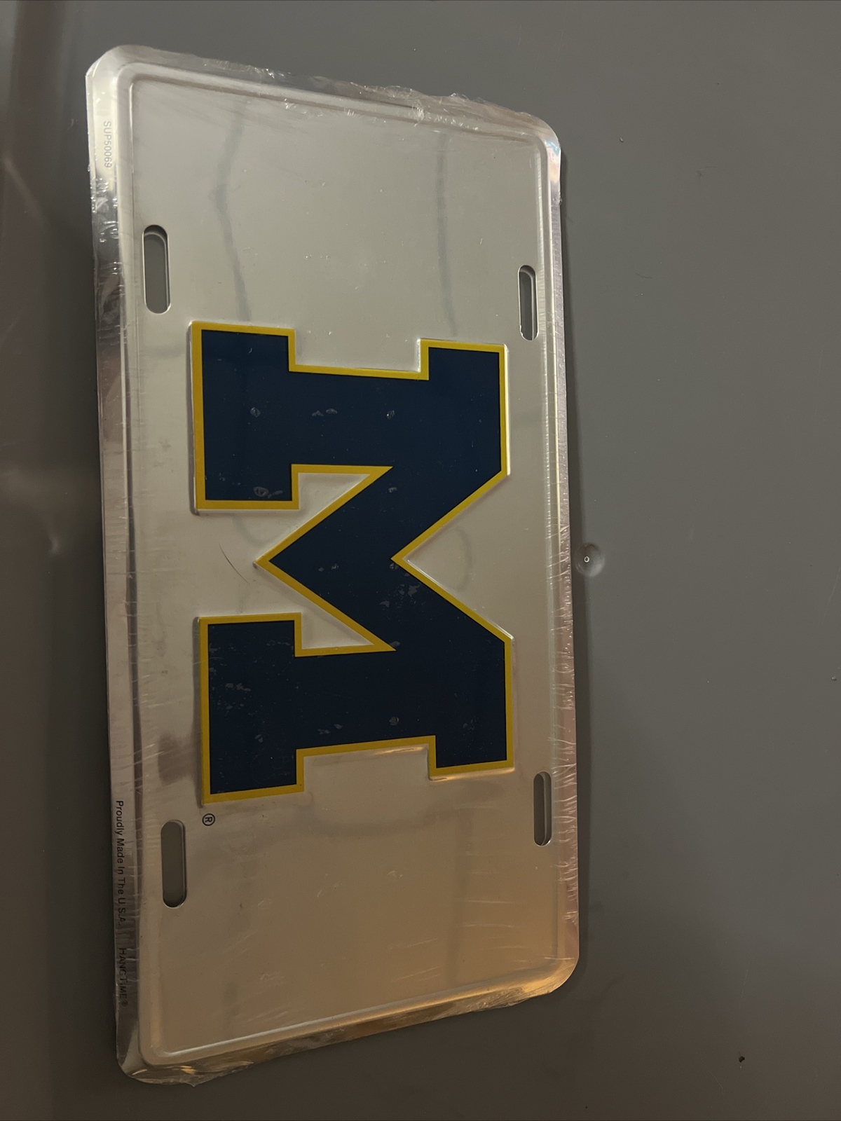 FANMATS Michigan Wolverines Stainless Steel Front License Plate with ...