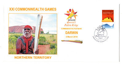 2018 Commonwealth Games Queen's Baton Relay Darwin pmk Souvenir ...