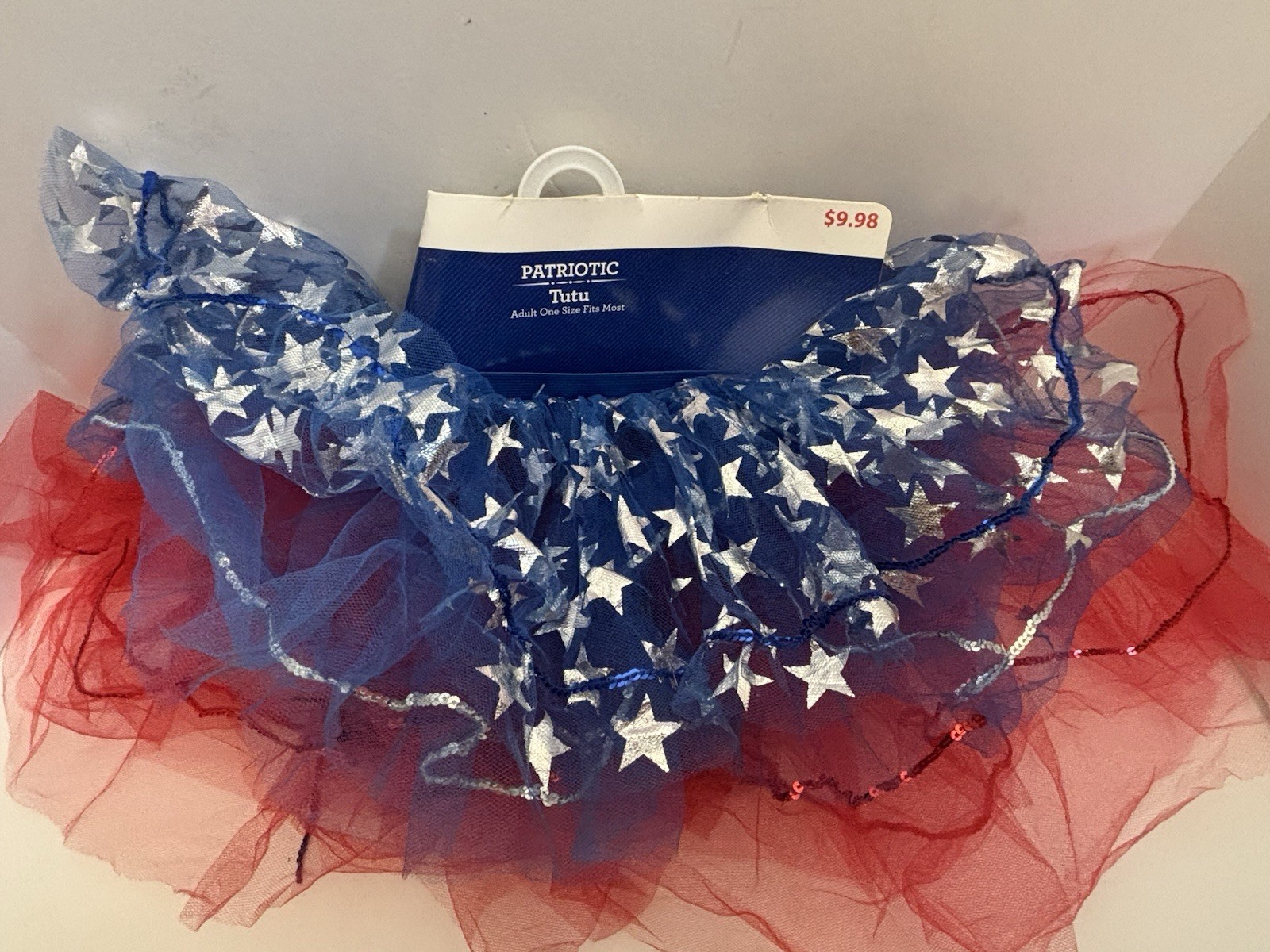 Patriotic Tutu Adult One Size Fits Most Red White Blue Stars 4th of ...