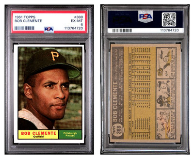 1961 Topps Bob Roberto Clemente #388 PSA 6 EX MT | eBay