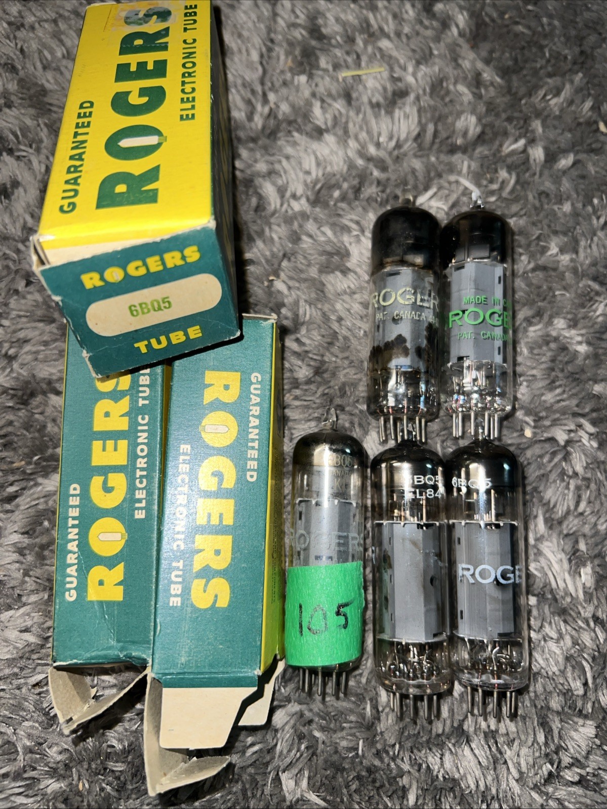 3251 Lot Of 3 ROGERS 6BQ5 VACUUM TUBES | eBay