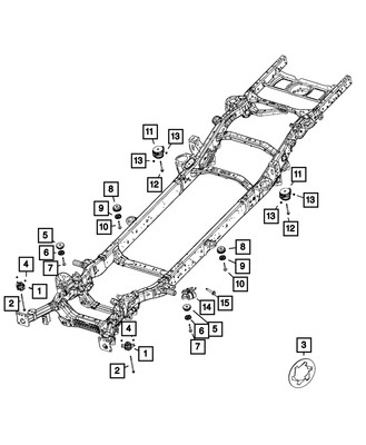 Genuine Mopar Body Hold Down Cushion 68487215AA | eBay