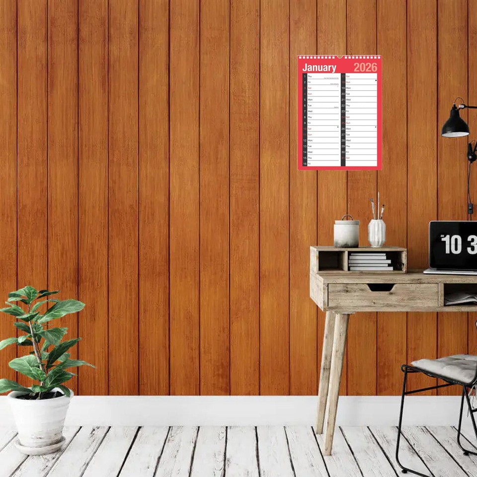 2026 A4 Large Print 2 Column Calendar Spiral Bound Month to View ...