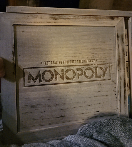 Monopoly Rustic Wood Series Board Game Limited Edition Wooden Box ...