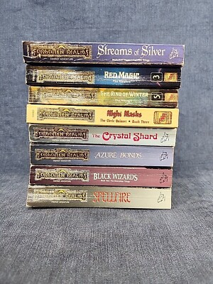 Forgotten Realms Books Lot of 8 inc. Red Magic Streams of Silver ...