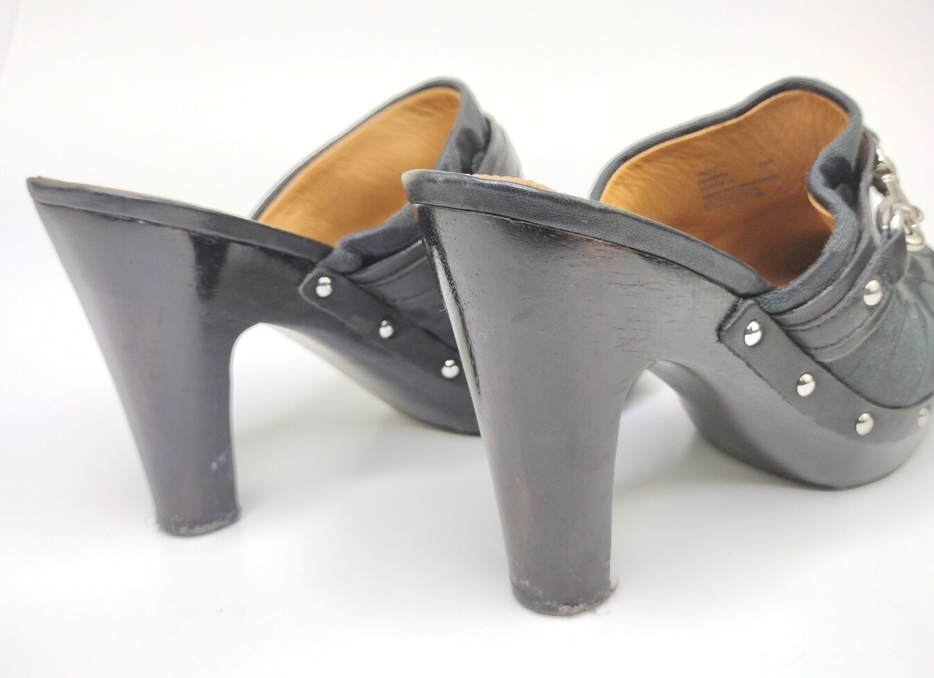 Coach Women's Isadora Leather Signature Heels Clogs /… - Gem