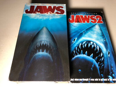 JAWS (1975) JAWS 2 (1978) VHS Shark Horror Thriller 2000/2001 Universal ...