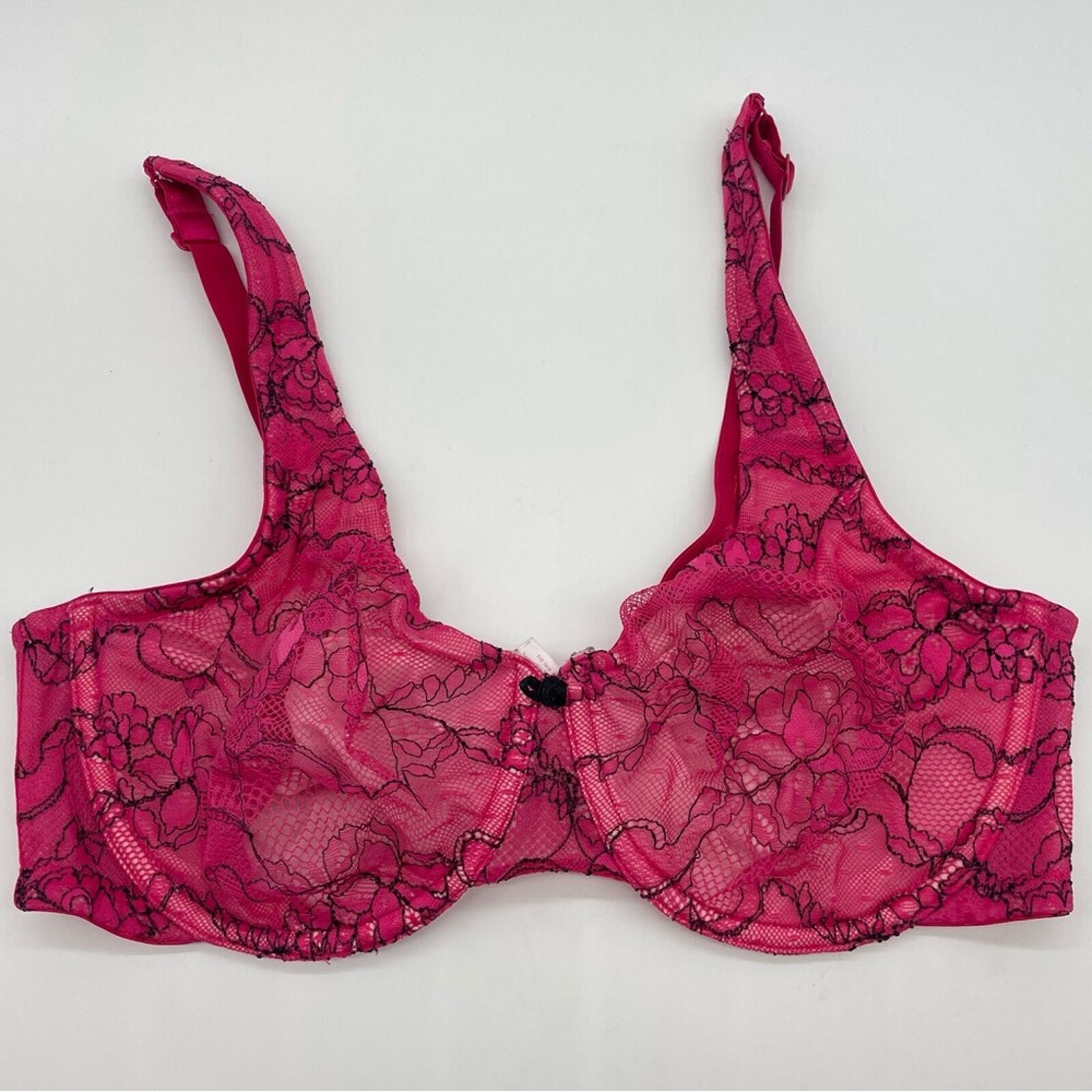 Cacique Unlined Pink Lace Bra - Gem