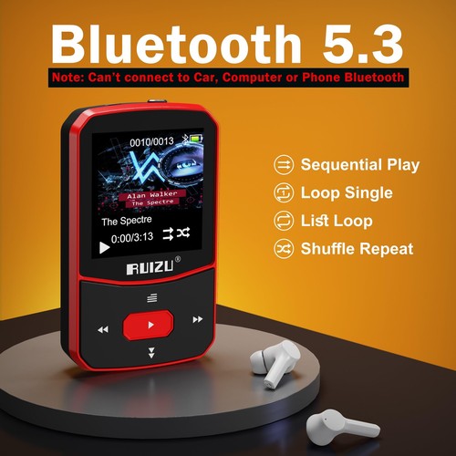 64GB Clip MP3 Player with Bluetooth 5.3, Portable Music Player with ...