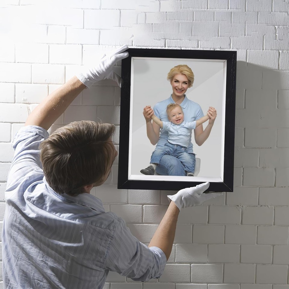 Shadow Box Frame 8x10 - 3 Pack Wood Deep Shadowbox with 8x10-black ...