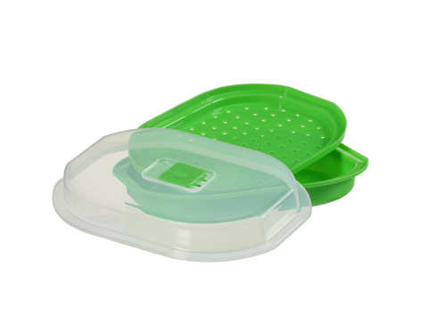 Progressive Prep Solutions Microwave Fish & Vegetable Steamer Green | eBay