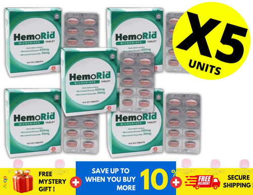 HEMORID Micronized Tablet 100 Tablets Treatment of Hemorrhoids/Piles X ...