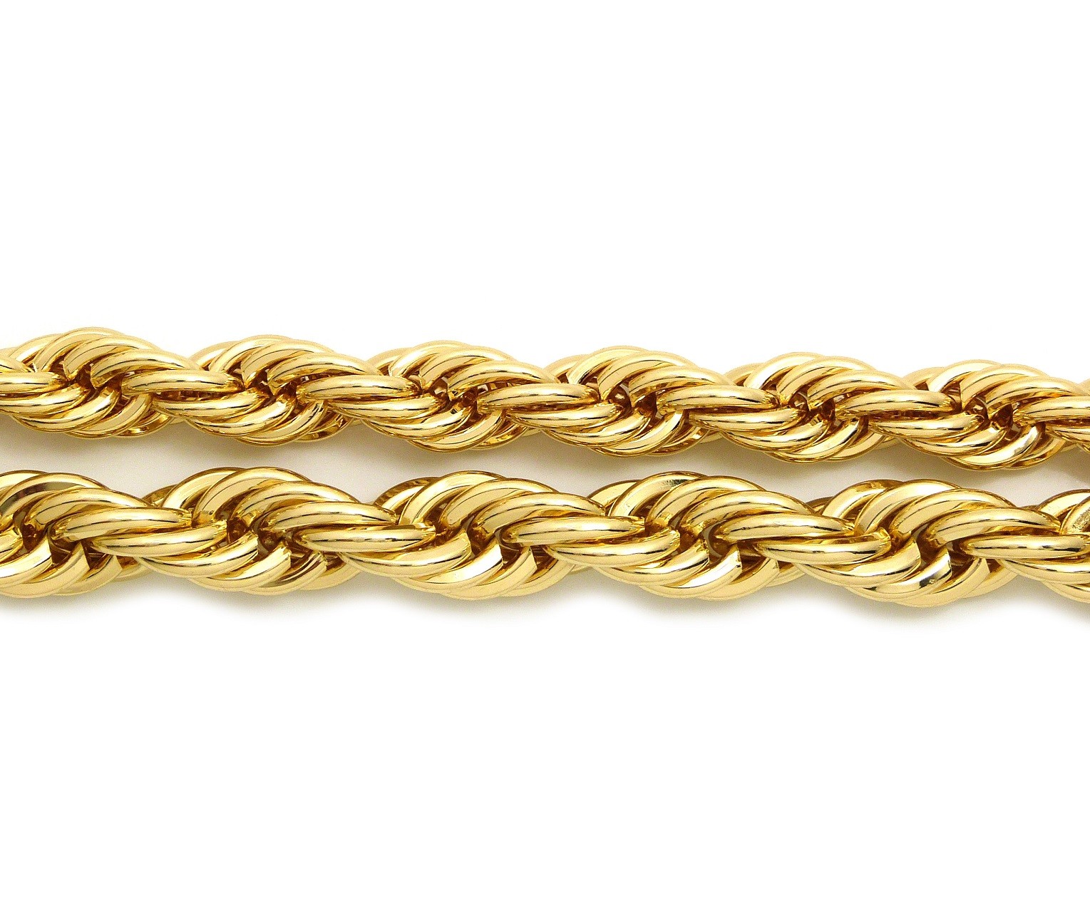 NEW 10mm/24" & 12mm/30" ROPE CHAIN HIP HOP NECKLACE SET - RC2819G | eBay