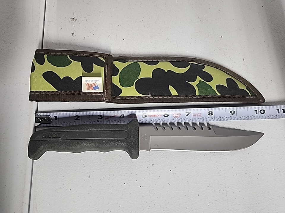 VTG 1986 Buck USA 639 Fieldmate Fixed Blade Hunting Survival Knife w ...