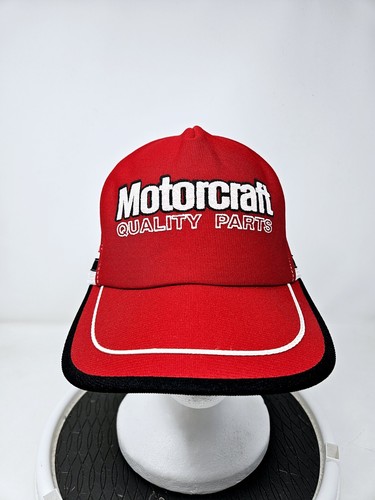 VINTAGE 80s Ford Motorcraft Parts 3 Striped Snapback Trucker Hat Cap ...