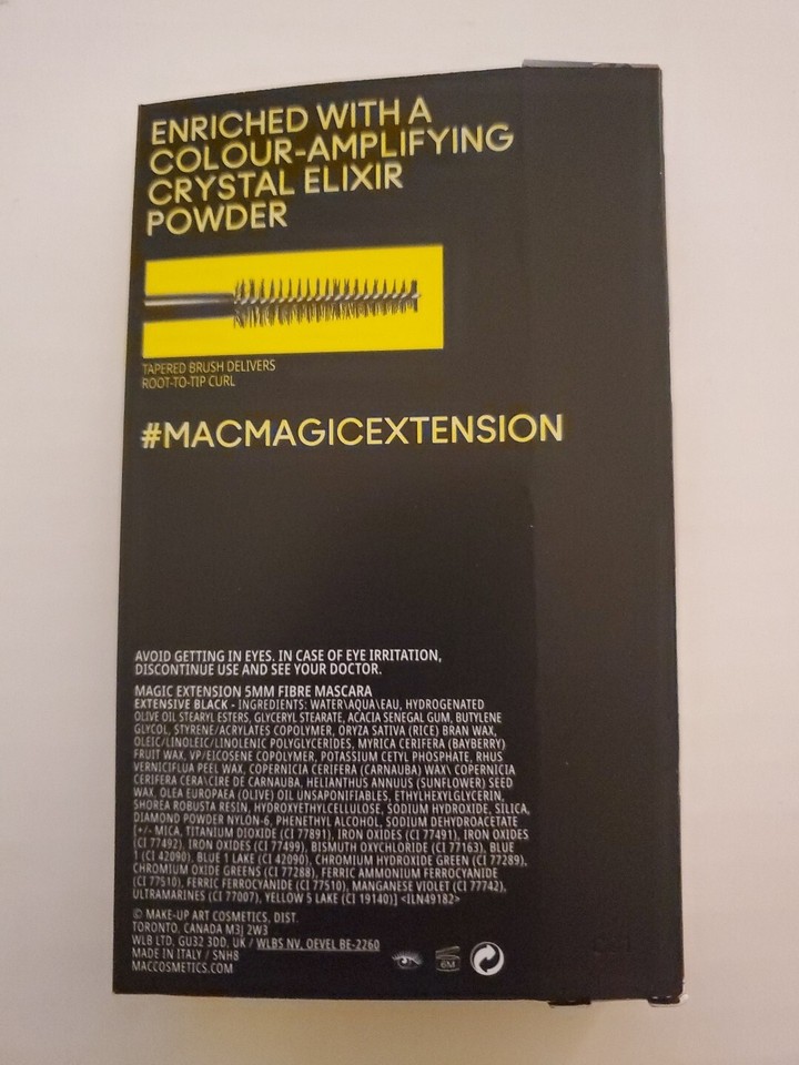 MAC : Magic Extension 5MM Fibre Mascara Extensive (Black) - Full Size ...