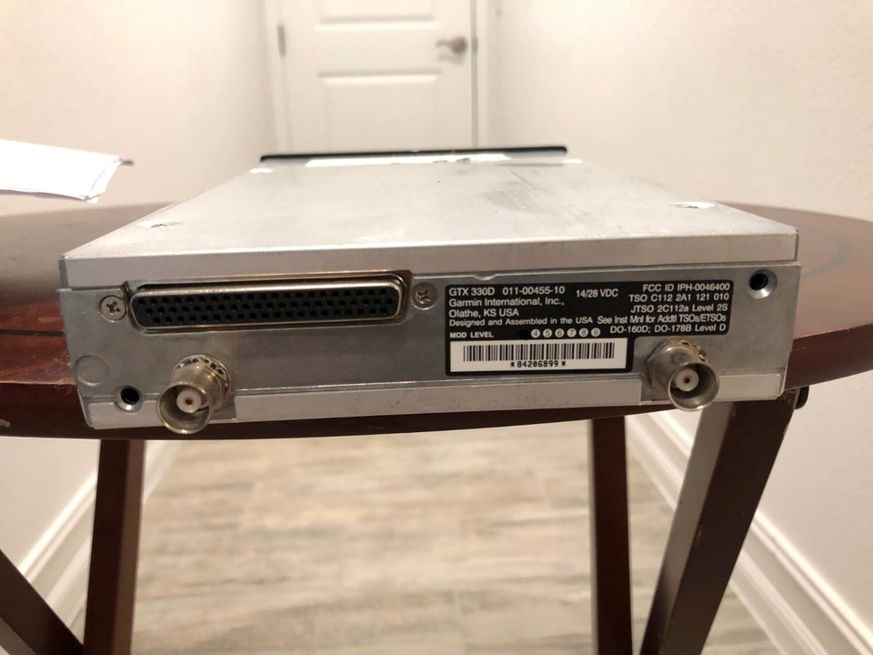 GARMIN GTX 330D MODE S DATALINK TRANSPONDER P/N 011-00455-10 FORM FAA ...
