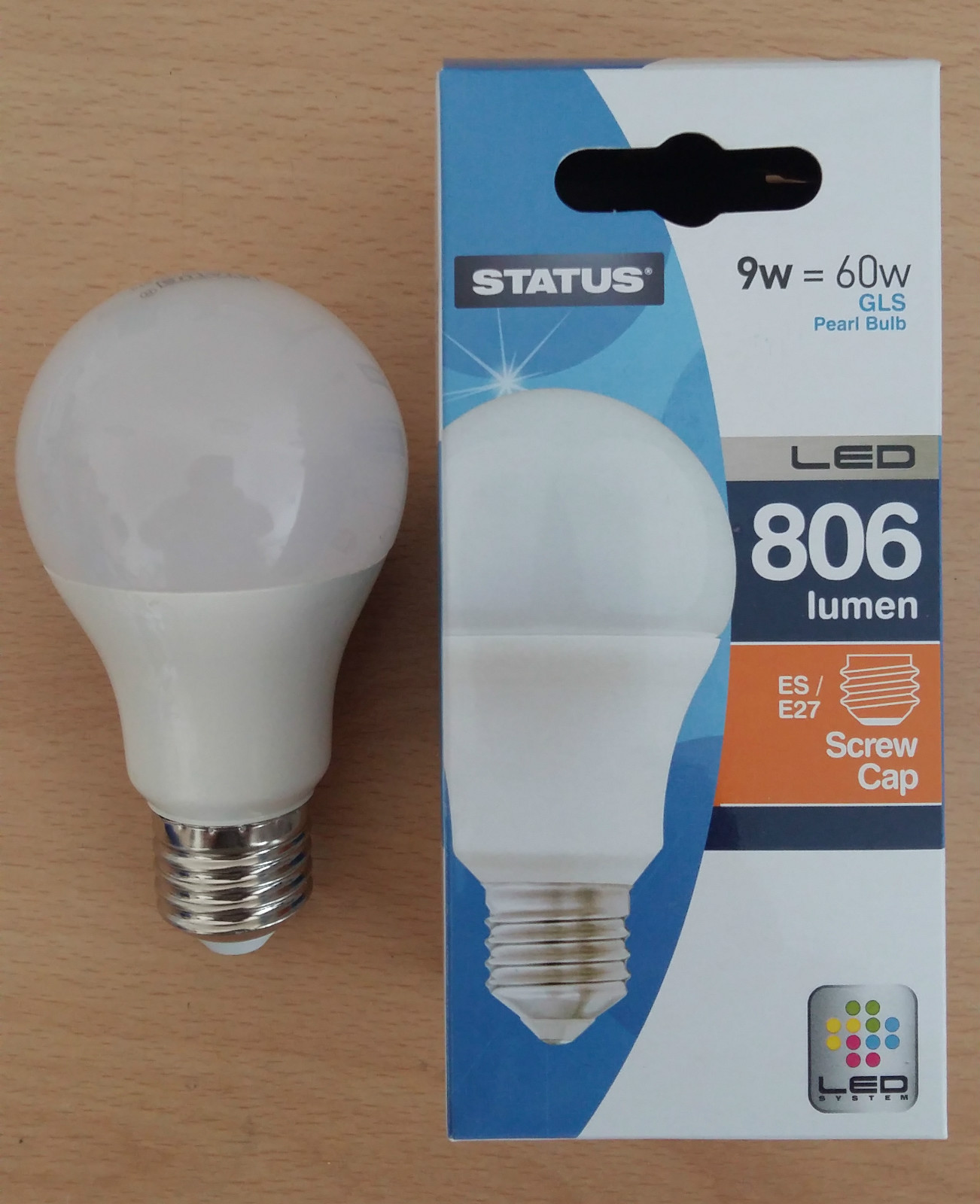 9w Status LED GLS ES Screw In E27 Pearl Light Bulbs 1 2 4 10 60w Great ...