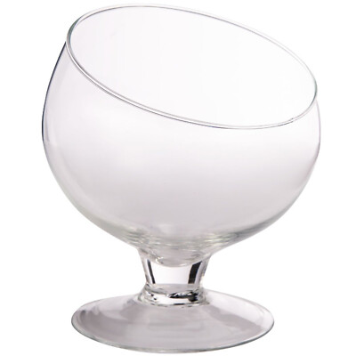 OBLIQUE glass bowl on feet large - klar - 20x20x19cm - Glas | eBay.de