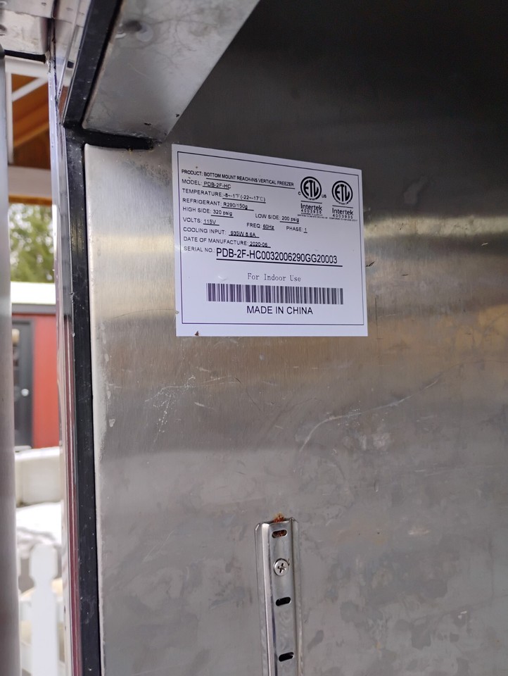Padela Freezer, Reach-In 2 Door Bottom Mt - PDB-2F-HC | eBay