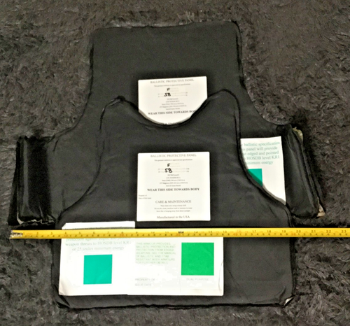 ballistic panels lvl II body armor plate backer - vest or backpack ...