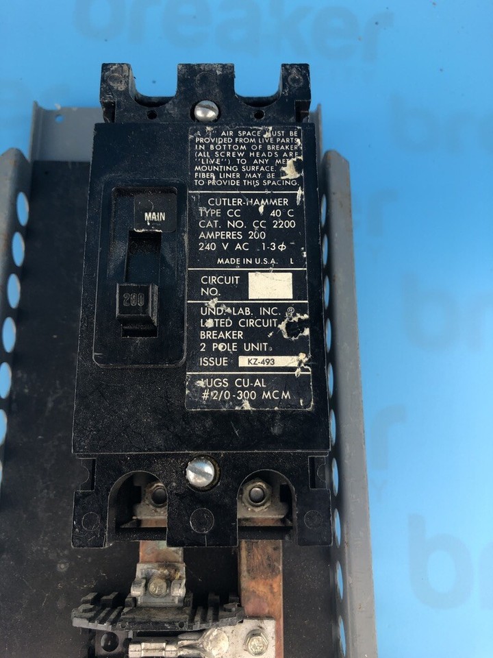 Cutler Hammer Load Center Issue # 7567 24 Space For CC2200 200 Amp ...