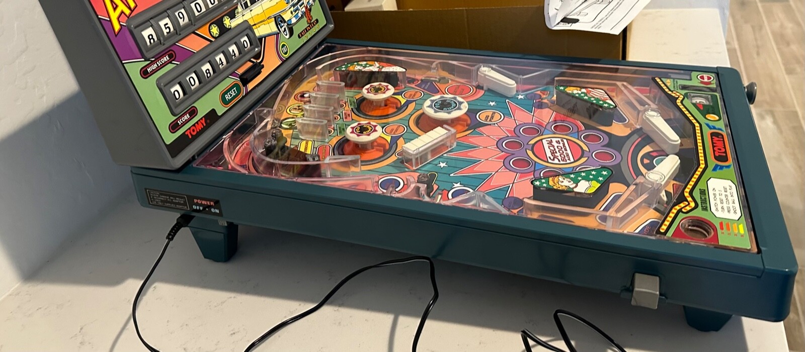 Tomy American Electronic Pinball Machine WITH Original Box READ AS IS ...