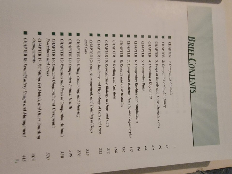 Companion Animals: Their Biology, Care, Health, And Management | eBay