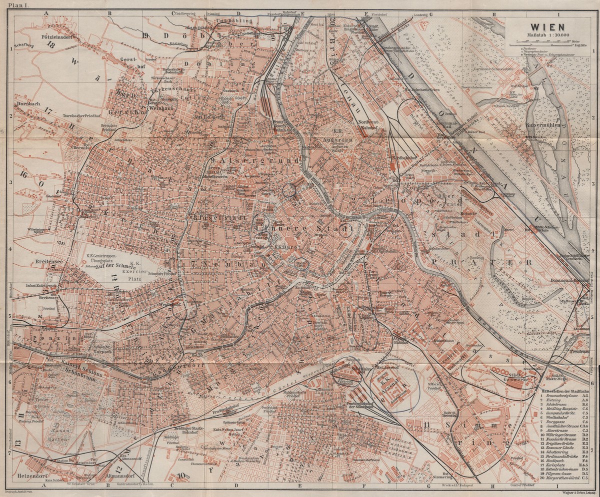 Old Town Vienna Austria Map