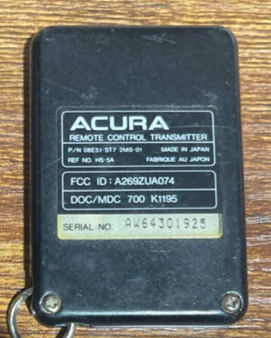 Acura Smart Keyfob Keycard 3 Buttons OEM A269ZUA074 | eBay