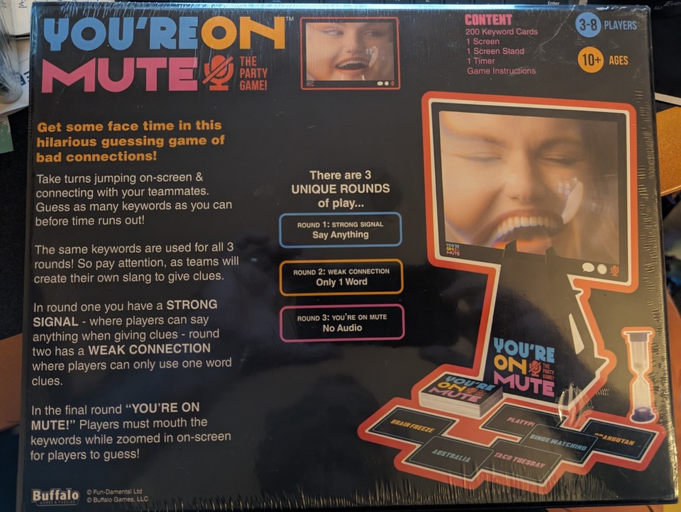 YOU'RE ON MUTE The Party Game for Family Facetime Game Night. NEW ...