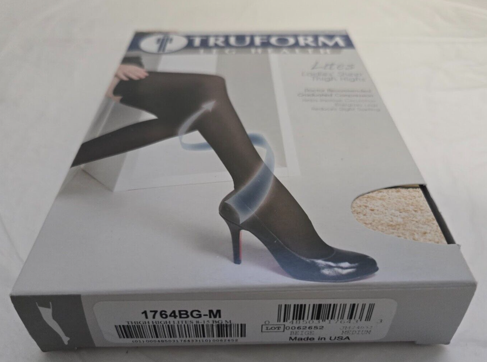 Truform Lites Ladies' Sheer Thigh Highs Mild 8-15* Stockings #1764 ...