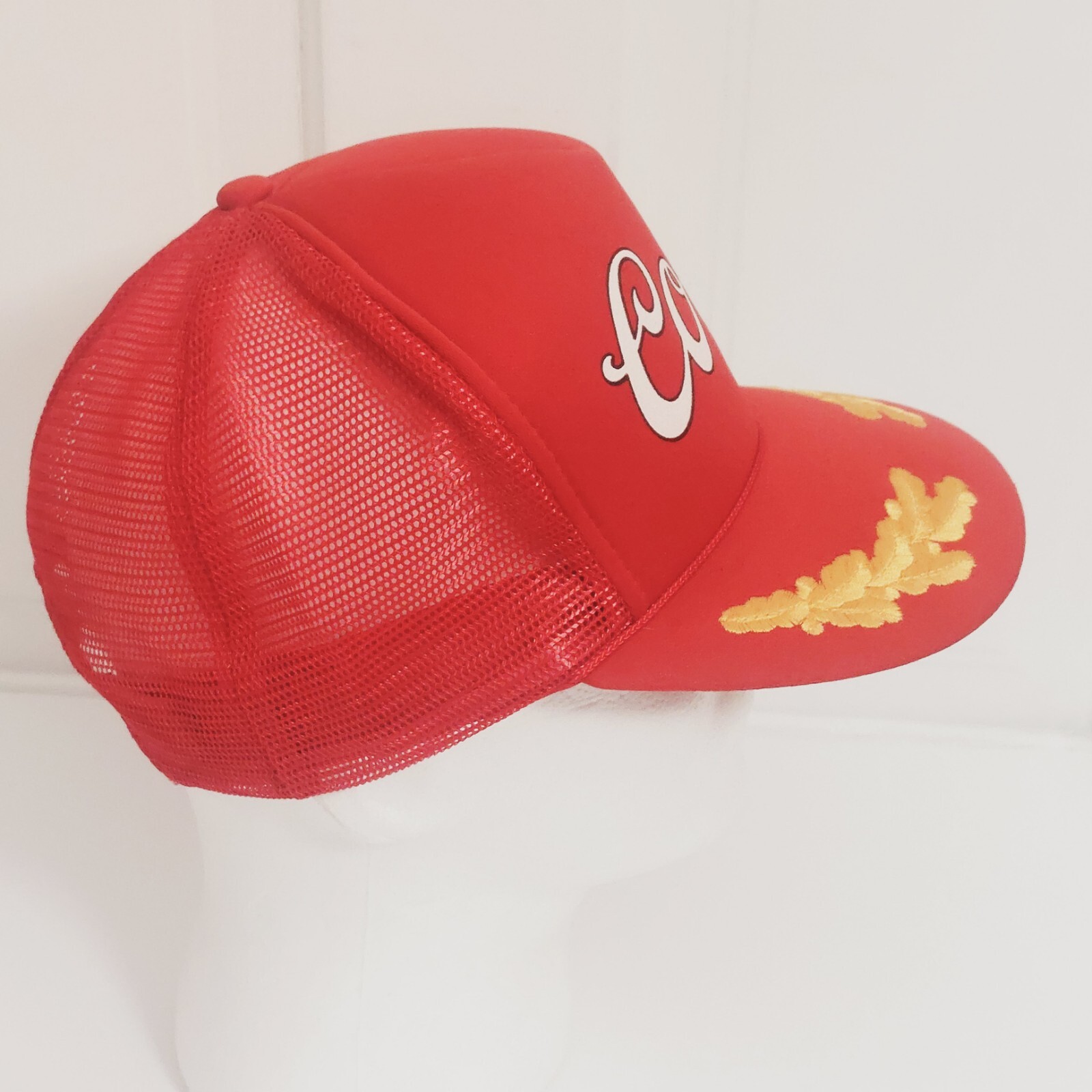 Coors Beer Red Vintage Trucker Hat Gold Leaf Designer… - Gem