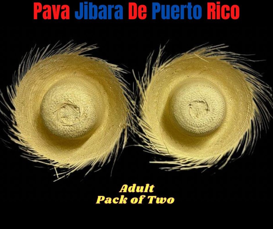 Pack of 2 Adult Jibaro Pava Hat, Pava Jibara De Puerto Rico, Jibaro ...