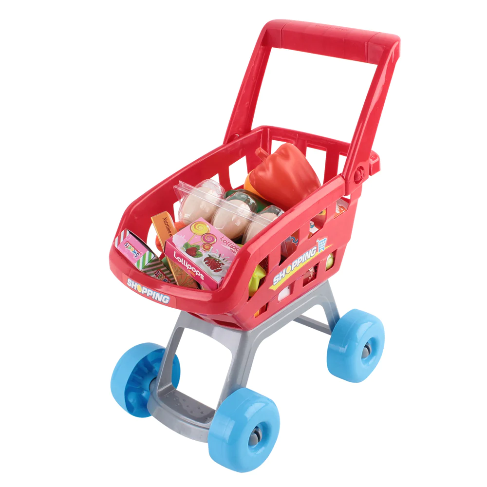 Kids Pretend Shop Play Set Toy Trolley Supermarket Store Scan Sound ...