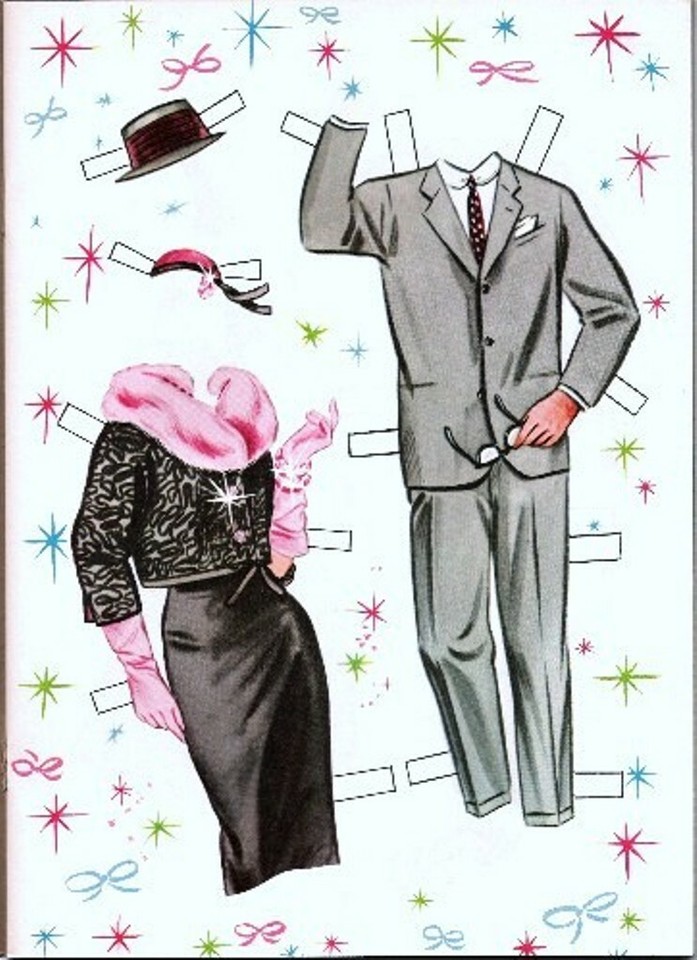 VINTAGE UNCUT 1963 SHERRY & JERRY PAPER DOLLS~#1 REPRODUCTION~NOSTALGIC ...