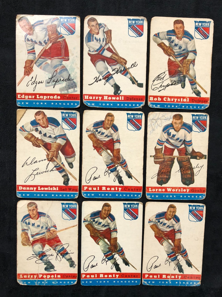 * 33 TOPPS CARDS 1954-55 CONACHER LESWICK LAPRADE AND MORE HOCKEY NHL ...