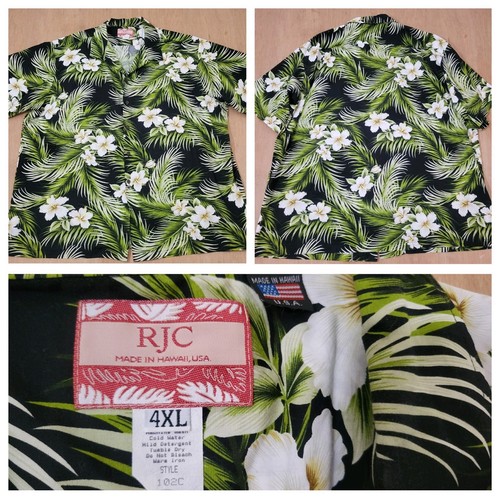 RJC Hawaiian Shirt Mens 4XL Short Sleeve Button Up Floral Casual Camp ...